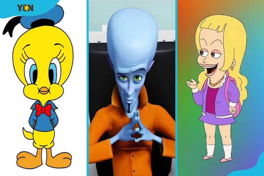 Cartoon Character With Long Chin and Iconic Design Power
